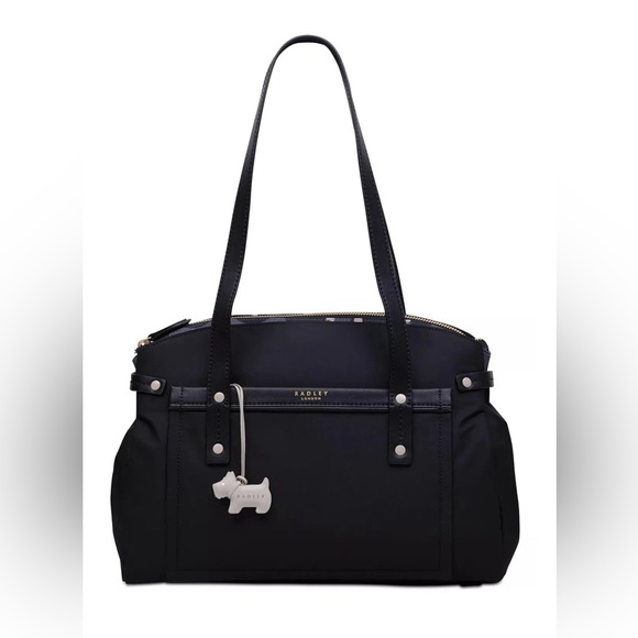 RADLEY LONDON | Bags | Radley London Dottie Dog River Street Bag Black ...
